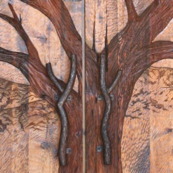 Oak Tree Door Design Hand Carved Wilderness Nature Theme Door Entrance