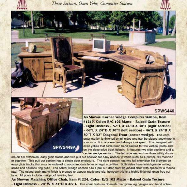 Western Style Desk | Ranch Rustic Style Office | CowBoy Furniture ...