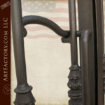 Fine Art Wrought Iron Gate - Custom Monogram Spade Design