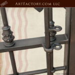 Fine Art Wrought Iron Gate - Custom Monogram Spade Design