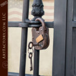 Fine Art Wrought Iron Gate - Custom Monogram Spade Design