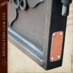 Fine Art Wrought Iron Gate - Custom Monogram Spade Design