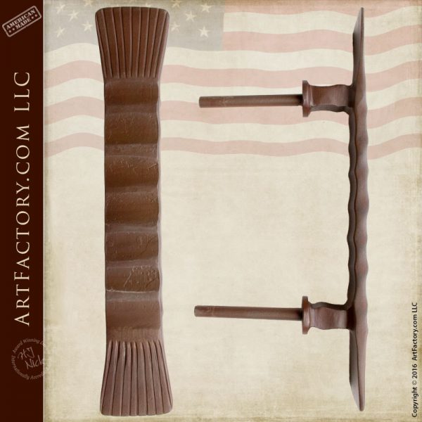 Custom Door Hardware - Vertical Textured Design - Scottsdale Art Factory
