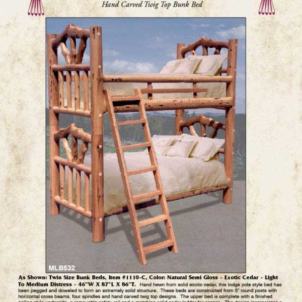 Lodge Style Beds | Bunk Beds | Log Beds | Solid Wood Beds