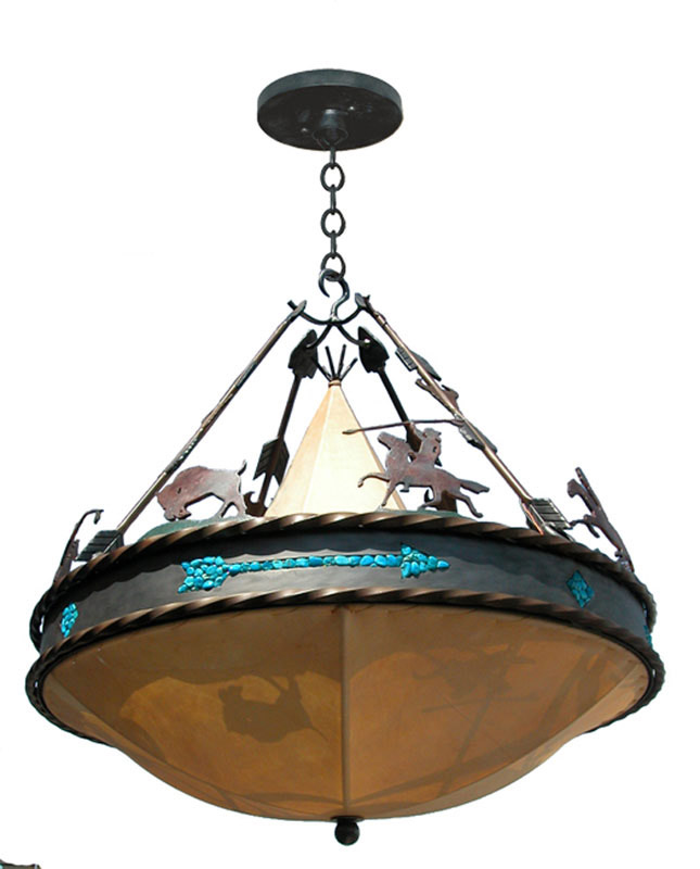 Native American Lighting Rust