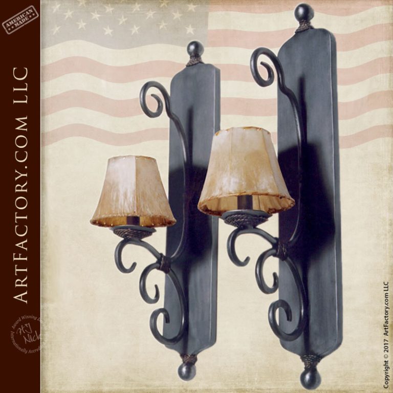 Custom Medieval Wall Torch Sconce: Hand Forged Wrought Iron