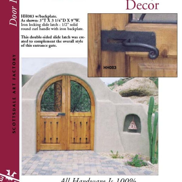 Slide Latch - Baronal Castle Style 13th Cen- HH083 - ArtFactory.com