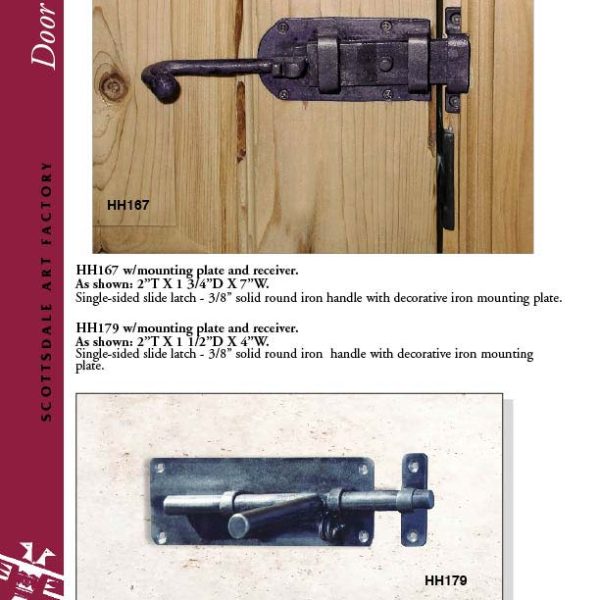 Wrought Iron Custom Slide Bolt Latch